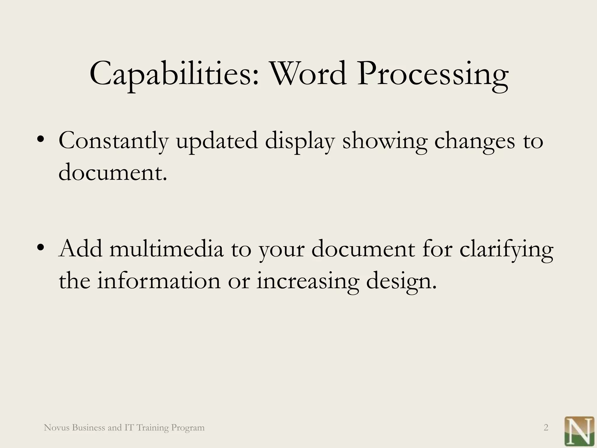 Word Lesson 1: Word Basics | PPTX