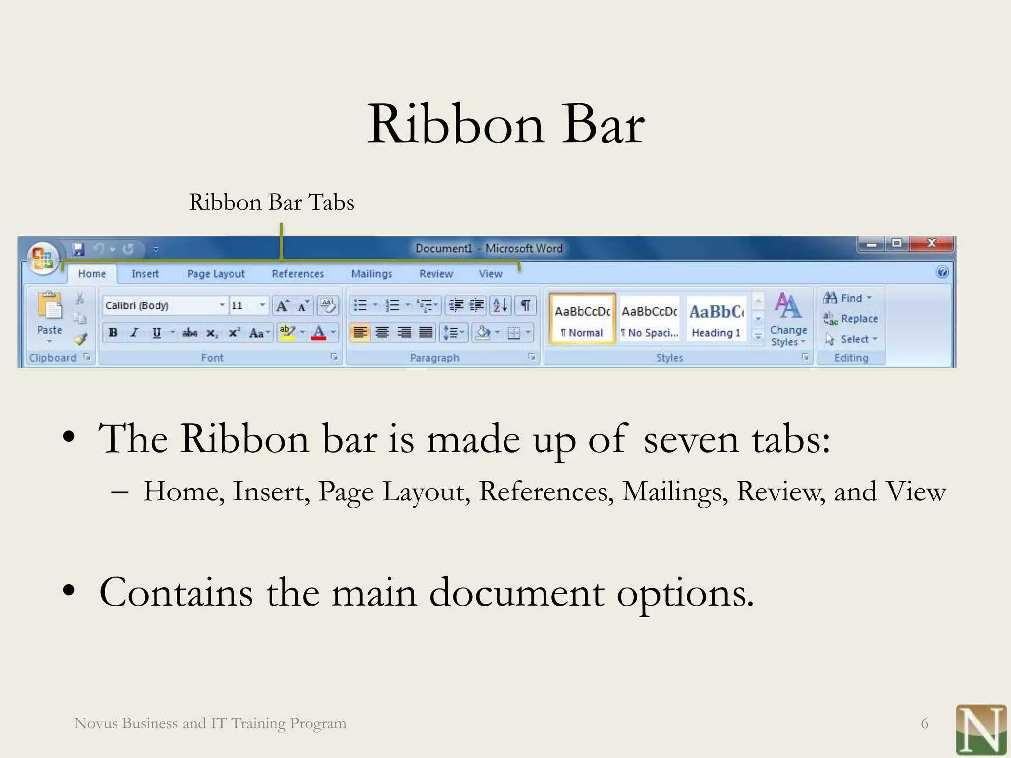 Word Lesson 1: Word Basics | PPTX