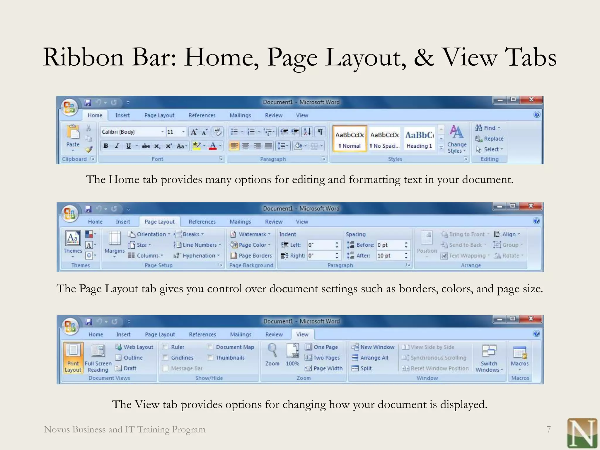 Word Lesson 1: Word Basics | PPTX