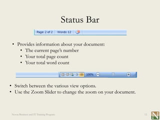 Word Lesson 1: Word Basics | PPTX