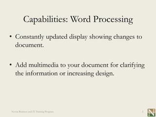 Word Lesson 1: Word Basics | PPTX