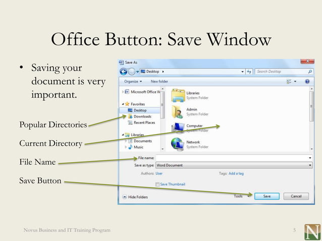 Word Lesson 1: Word Basics | PPTX
