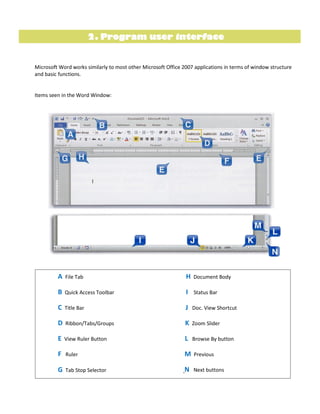MS Word 2010 tutorial 1 | PDF