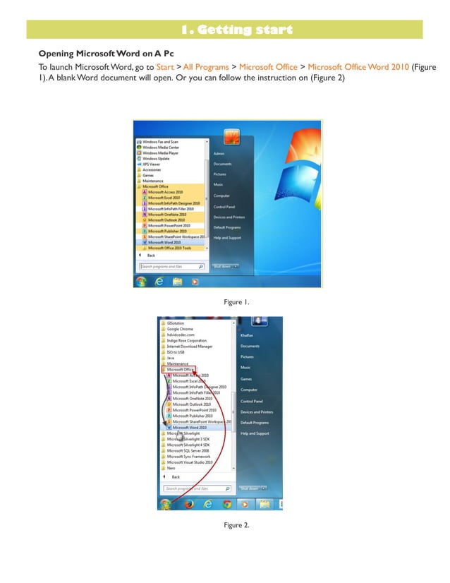 MS Word 2010 tutorial 1 | PDF