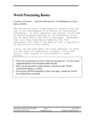 MS Word 2000 | PDF
