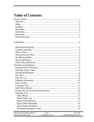 MS Word 2000 | PDF
