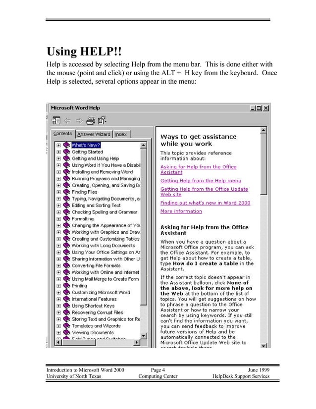 MS Word 2000 | PDF | Desktop Publishing | Computer Software and ...