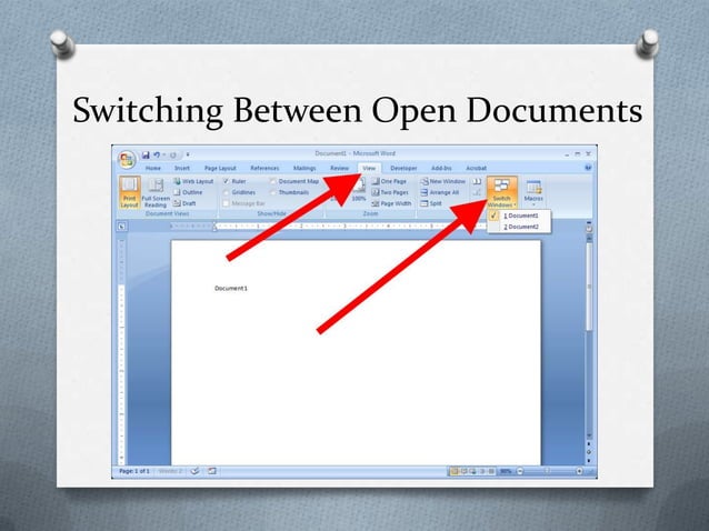 Word 2007: Handling Multiple Documents | PPT
