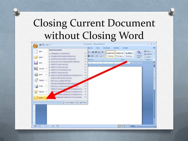Word 2007: Handling Multiple Documents | PPTX