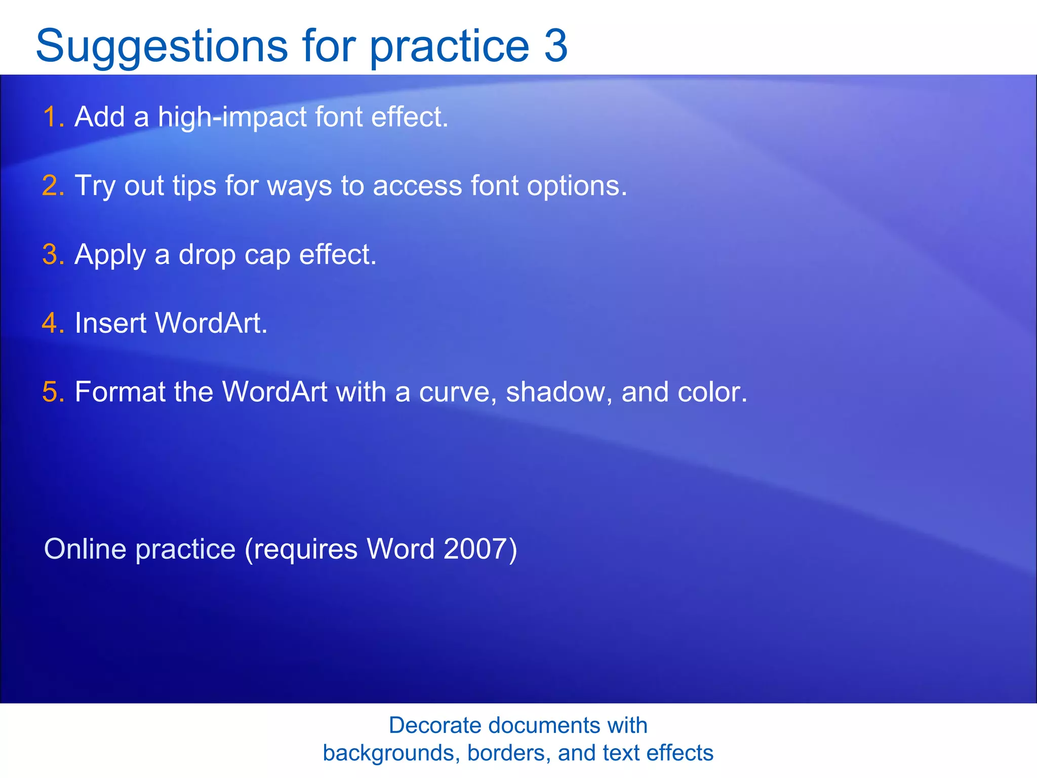 Word 2007-Decorate Documents With Backgrounds, Borders, And Text ...