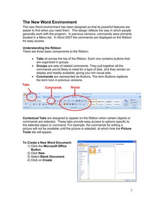 Word 2007 intro | PDF