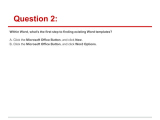 Word 2007 templates | PPTX
