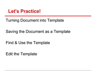 Word 2007 templates | PPTX