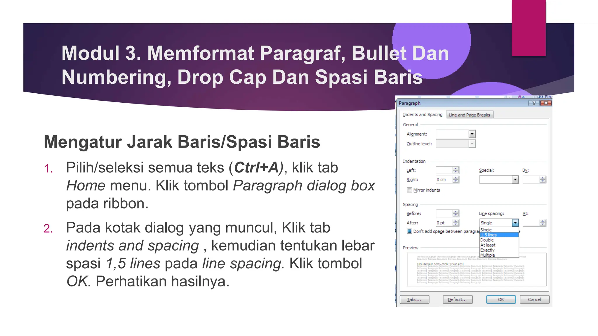 Materi Dasar-Dasar word 2010 untuk pelajar dan pemula | PPTX