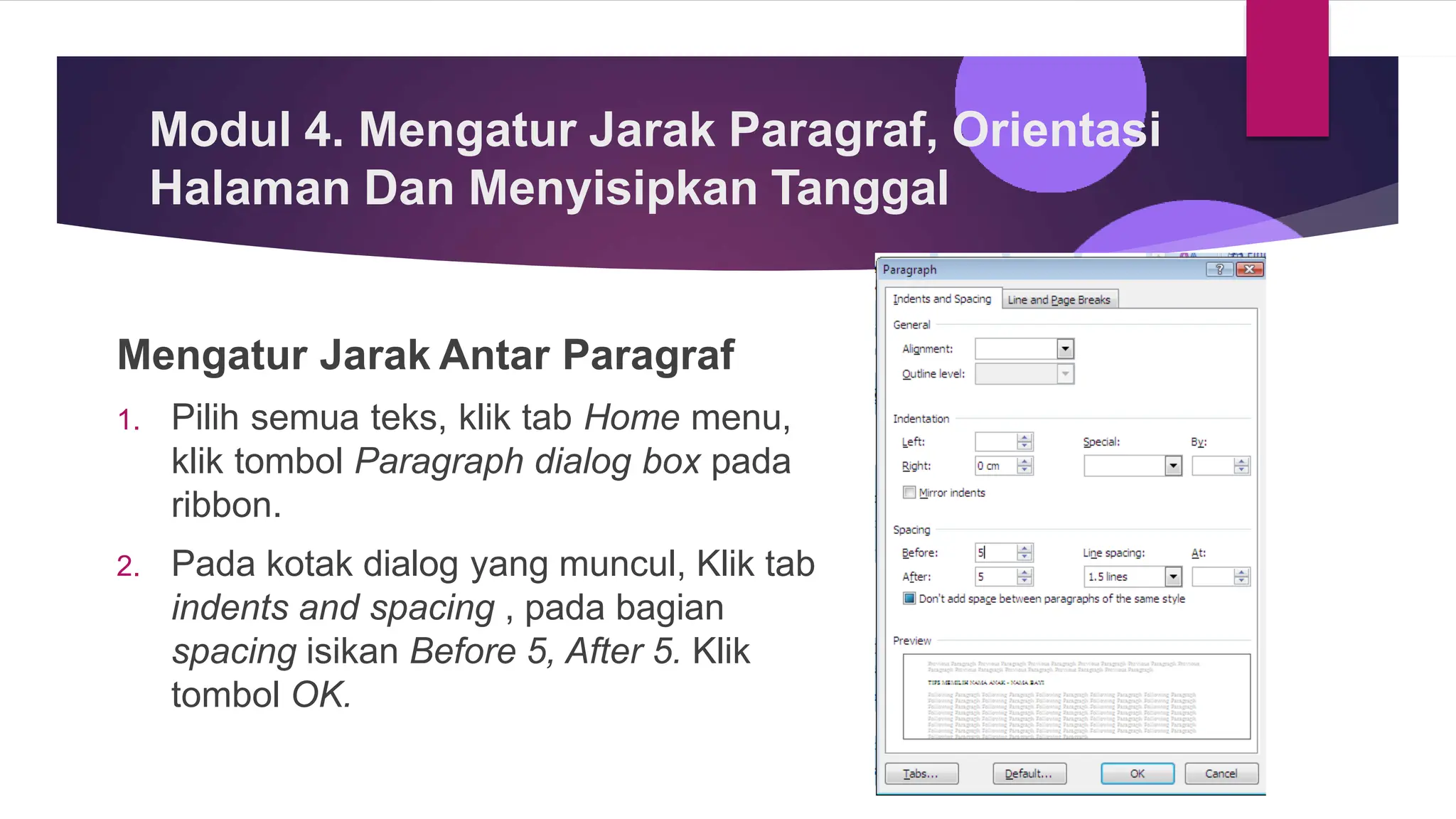 Materi Dasar-Dasar word 2010 untuk pelajar dan pemula | PPTX