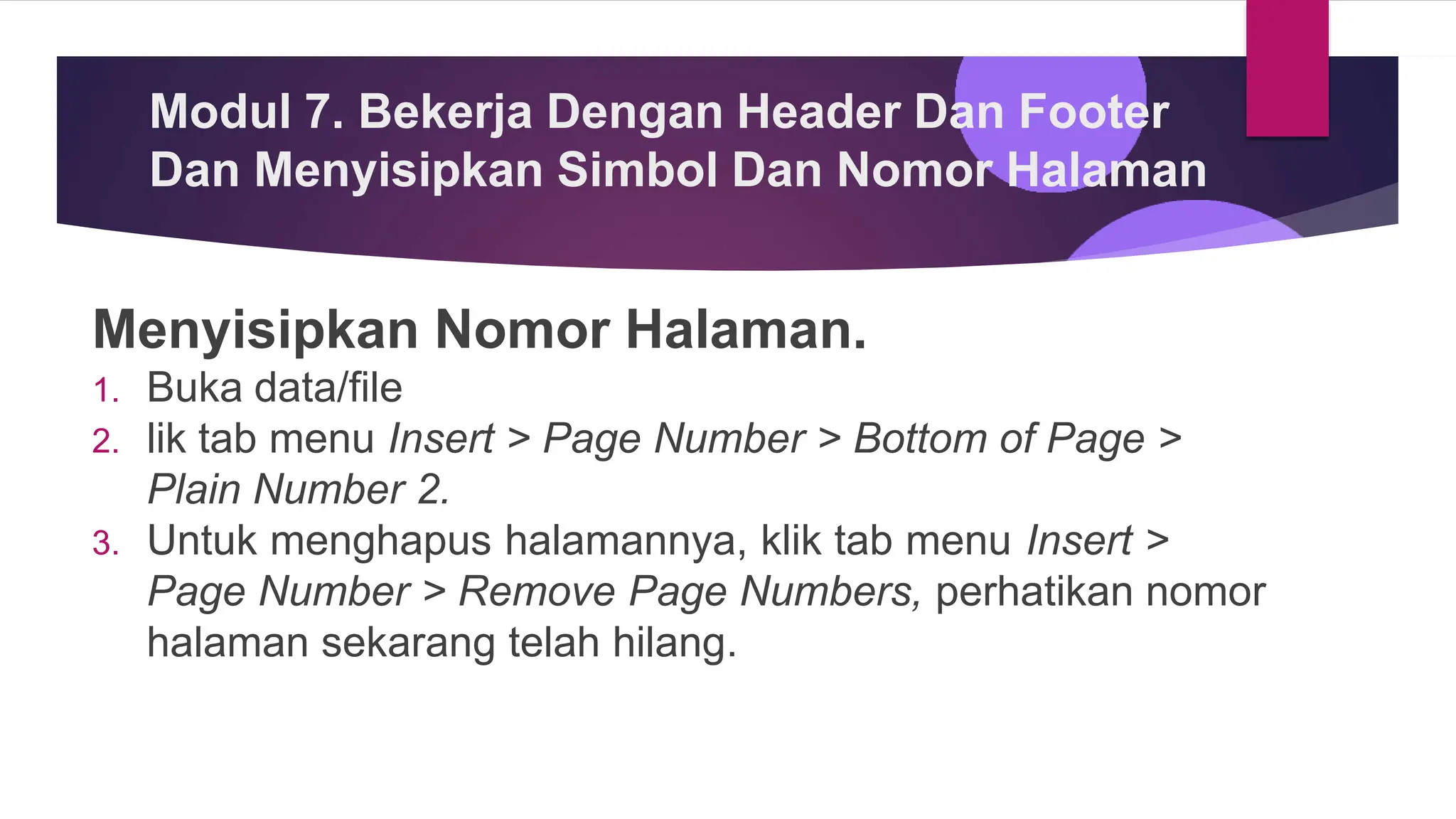 Materi Dasar-Dasar word 2010 untuk pelajar dan pemula | PPTX