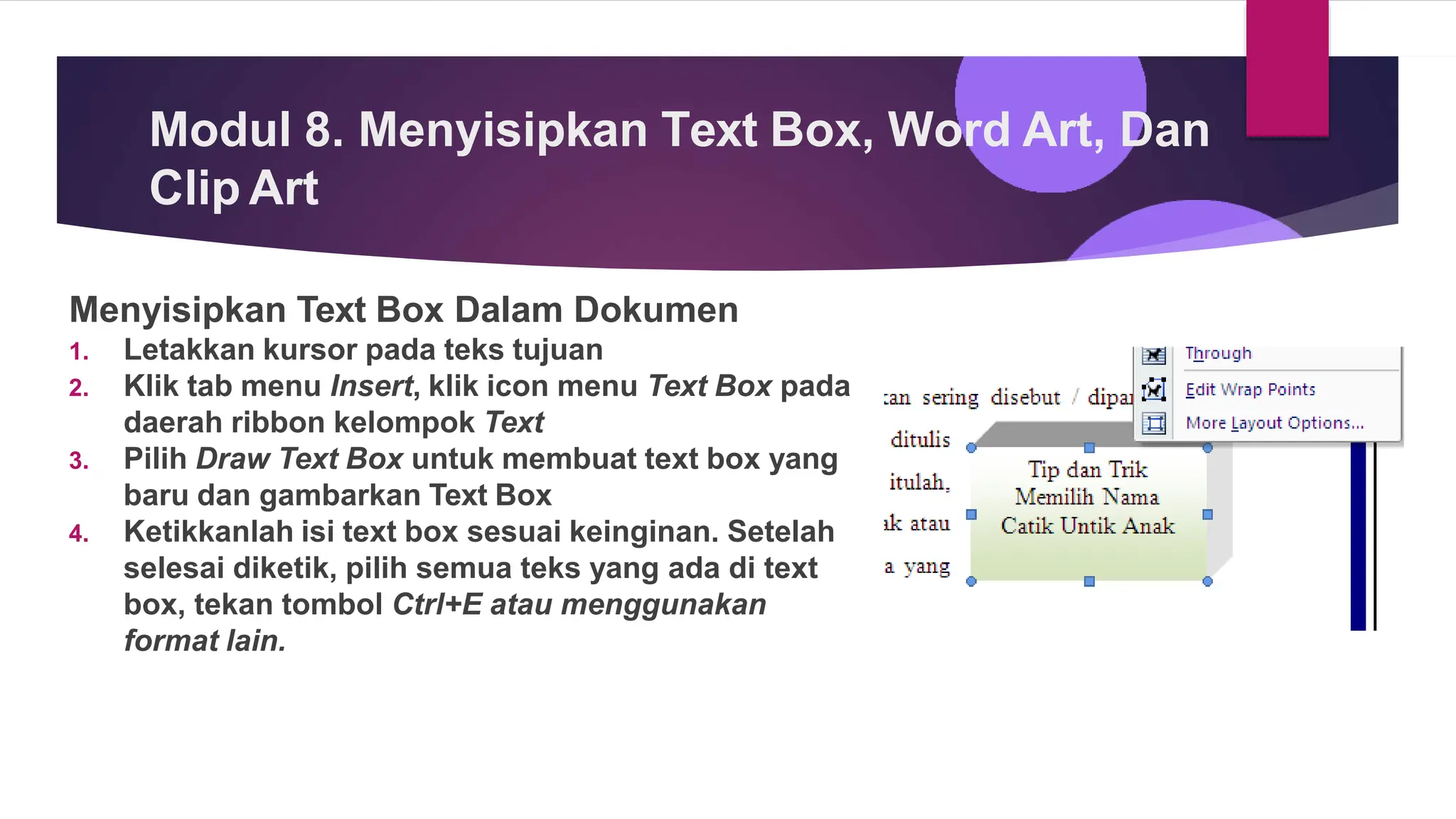 Materi Dasar-Dasar word 2010 untuk pelajar dan pemula | PPTX
