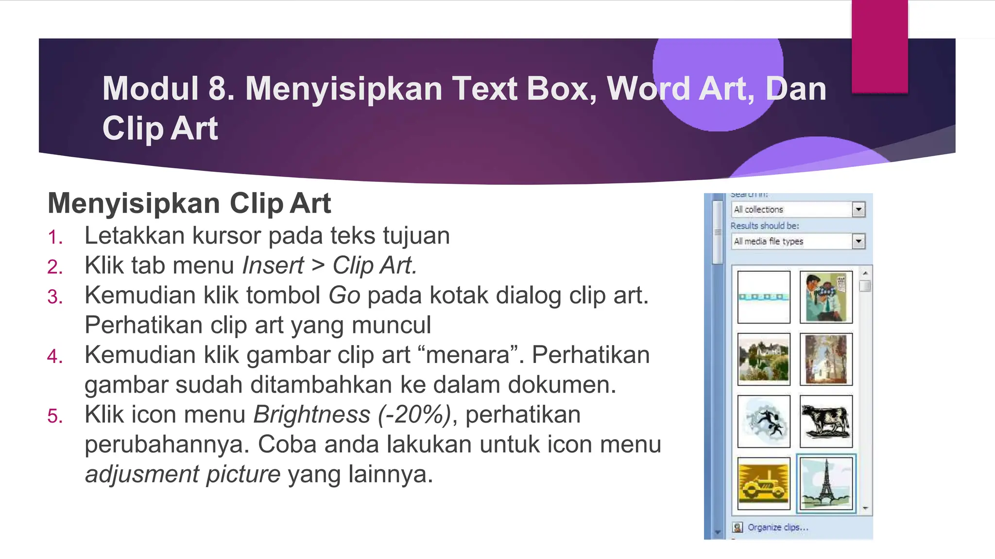 Materi Dasar-Dasar word 2010 untuk pelajar dan pemula | PPTX