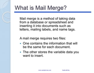 Word Mail Merge | PPTX