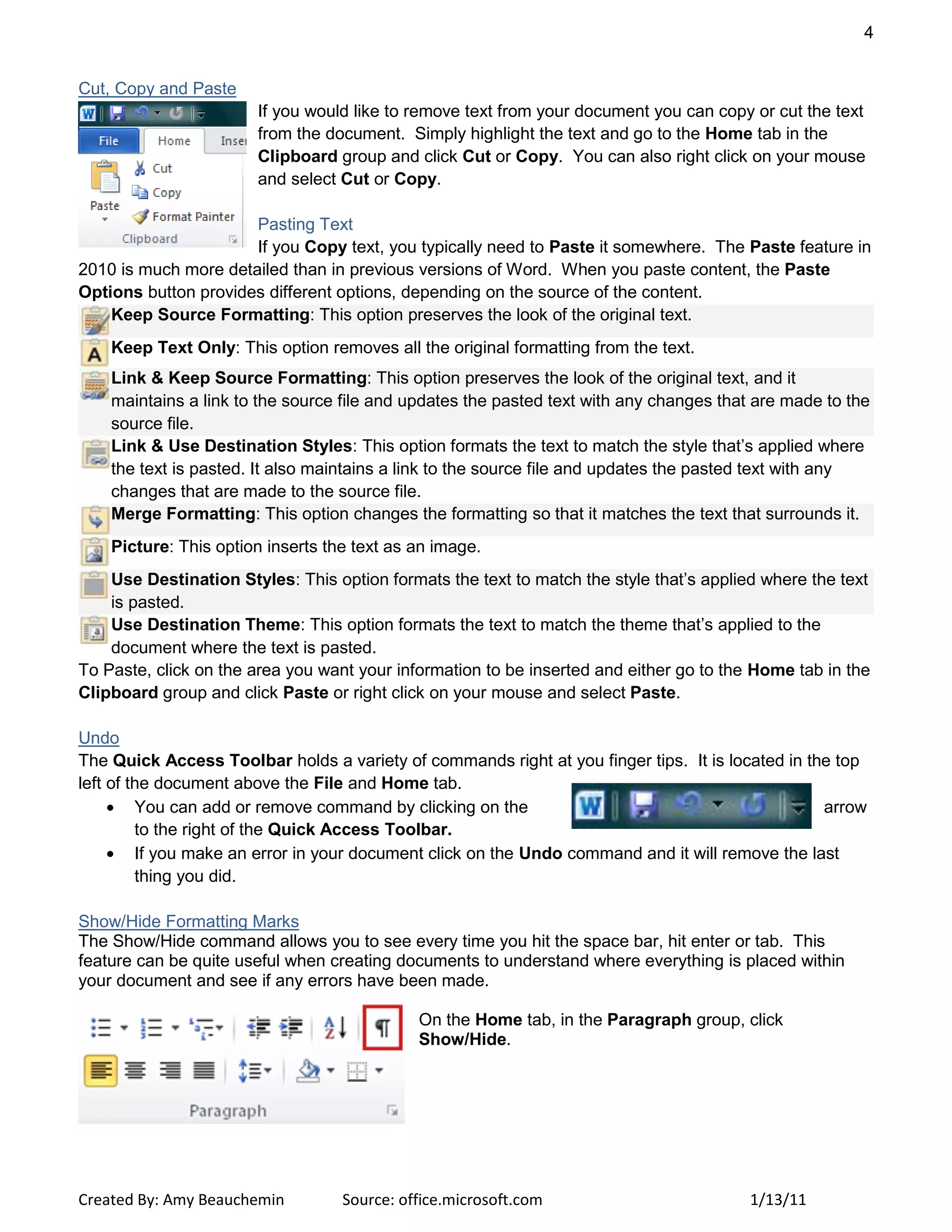 Word 2010 tutorial | PDF | Desktop Publishing | Computer Software and ...