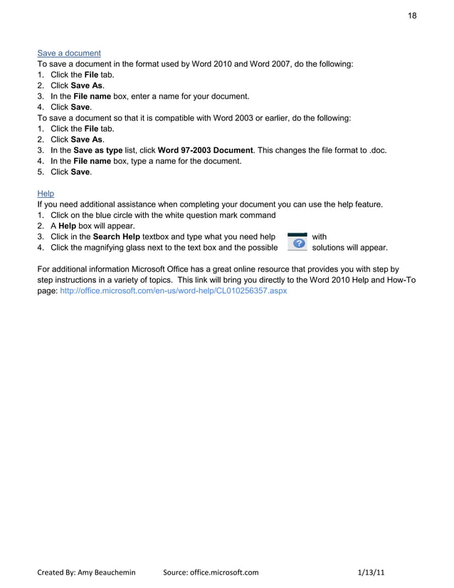 Word 2010 tutorial | PDF