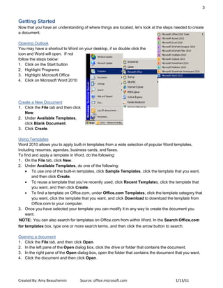 Word 2010 tutorial | PDF