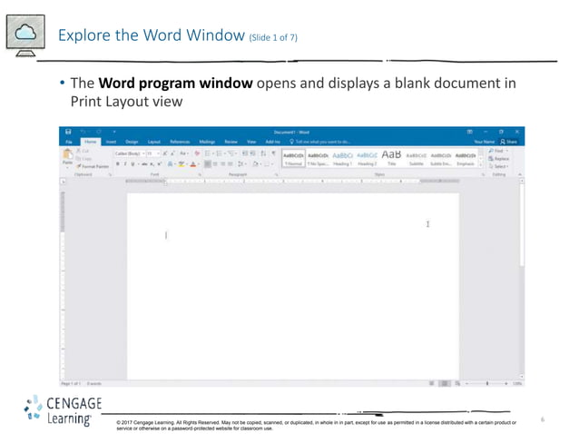 Word 2016 module 1 ppt presentation | PPTX