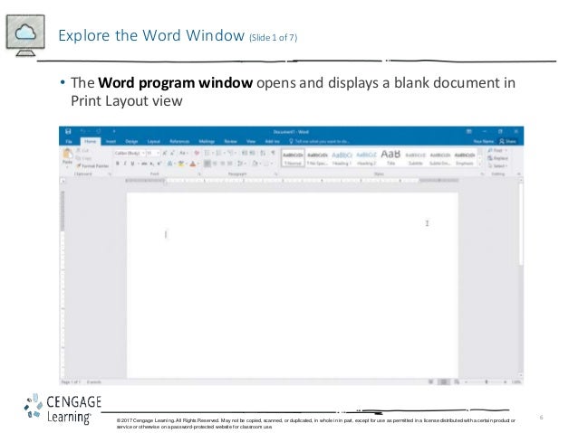 Word 2016 module 1 ppt presentation