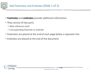 Word 2016 module 4 pp | PPTX