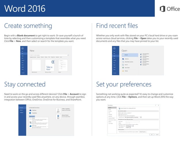 Word 2016 Quick Start Guide | PDF