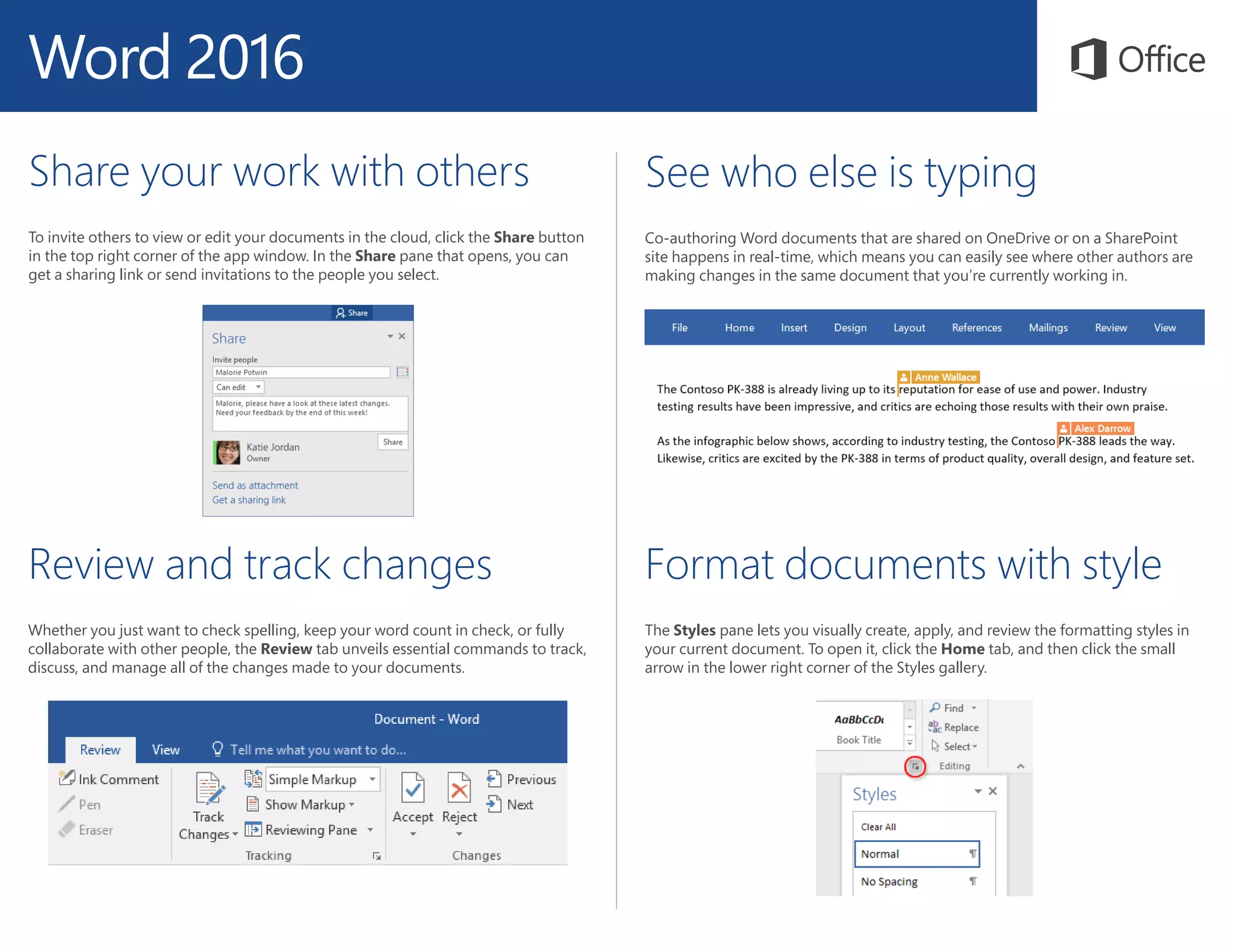 Word 2016 quick start guide | PDF