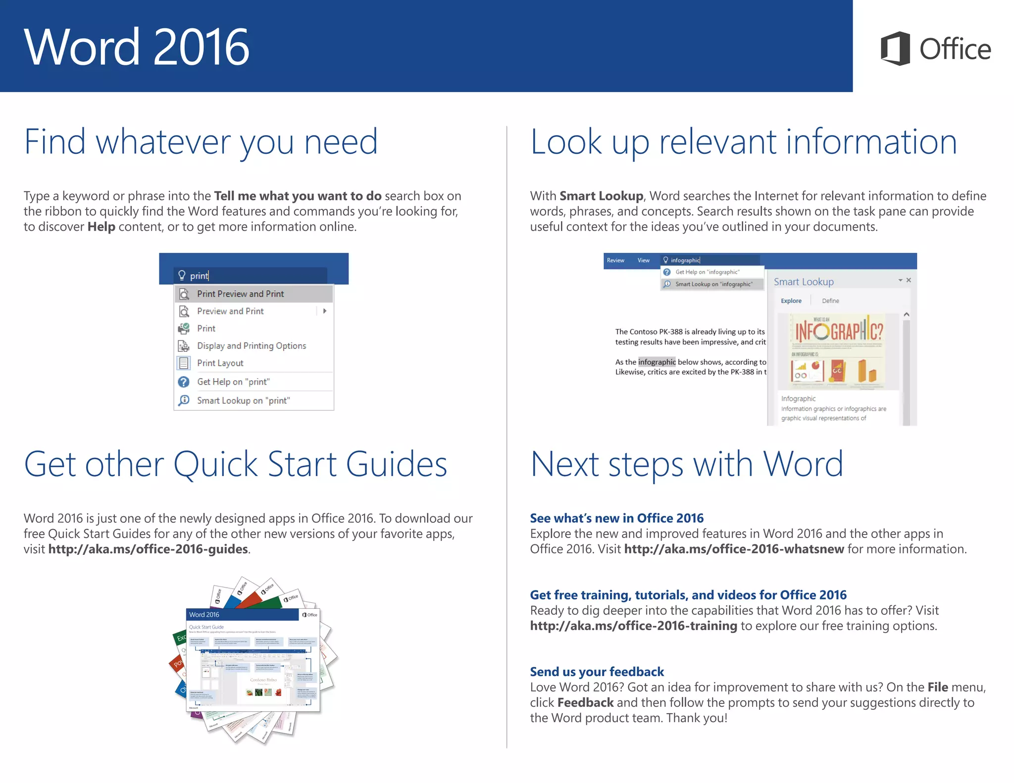 Word 2016 quick start guide | PDF
