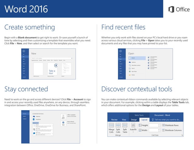 Word 2016 quick start guide | PPT