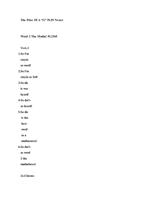Word 2 tha mutha.pt.2365