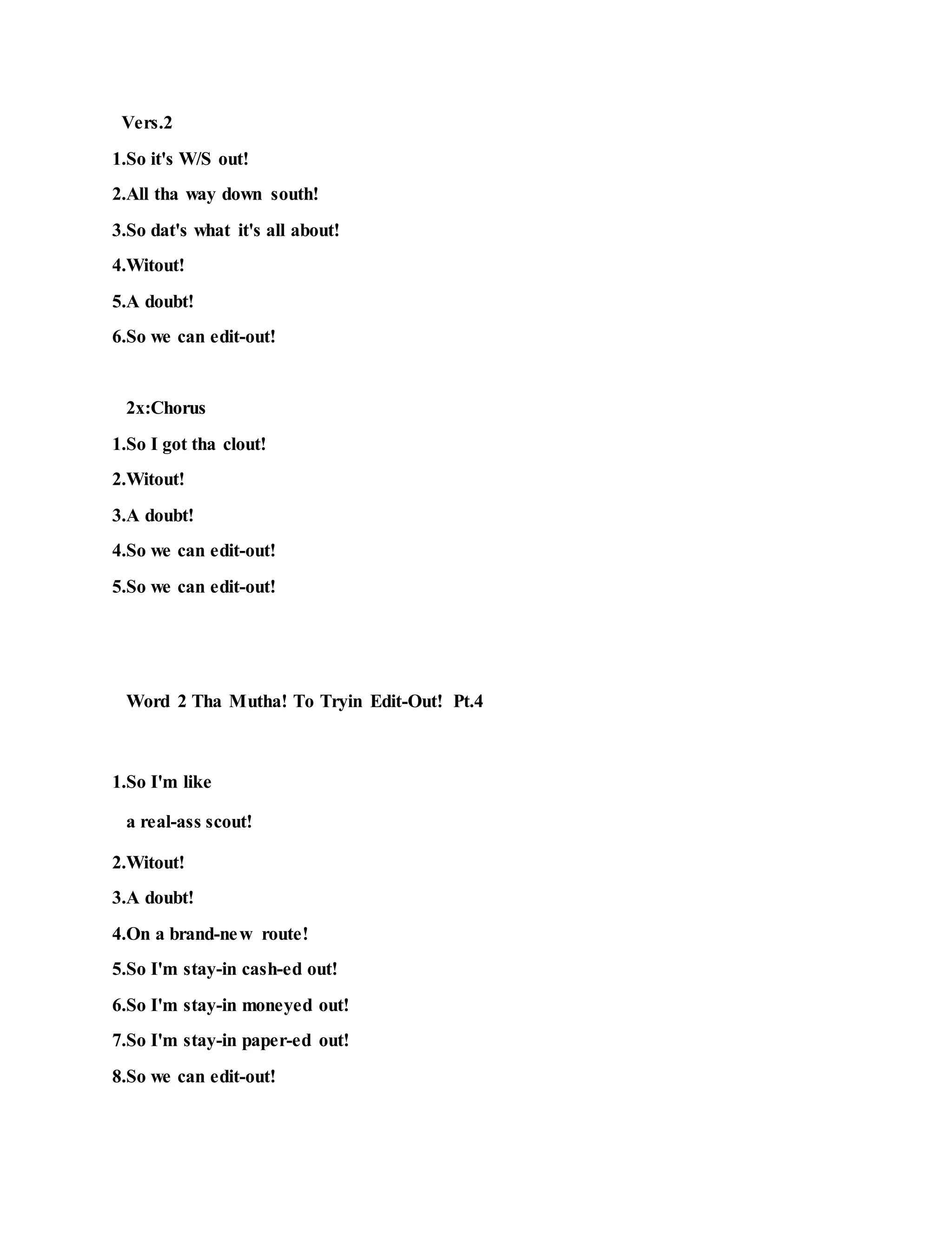 Word 2 tha mutha.to tryin edit out.pt.4 | DOCX