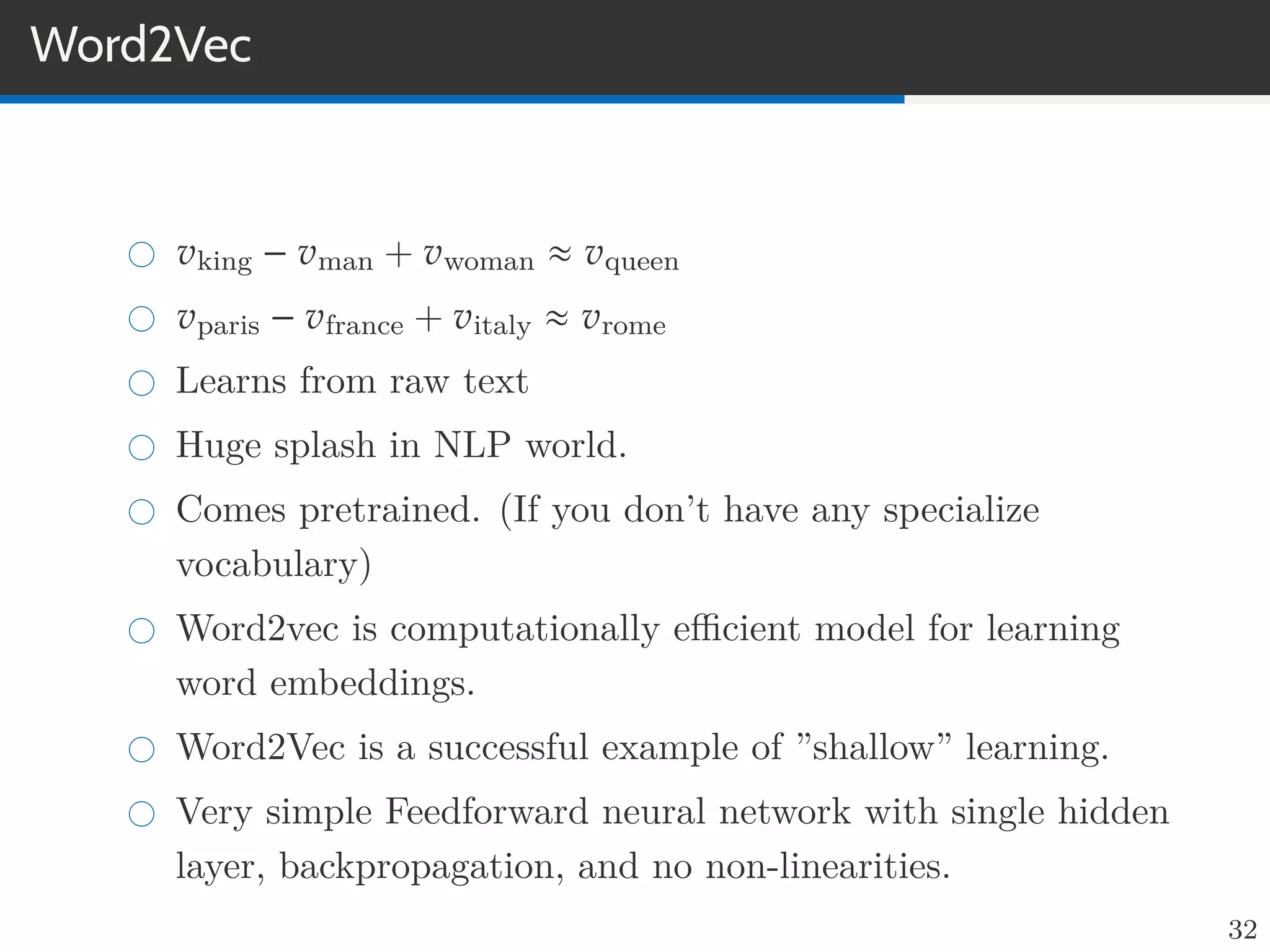 Word2vec: From intuition to practice using gensim | PPT