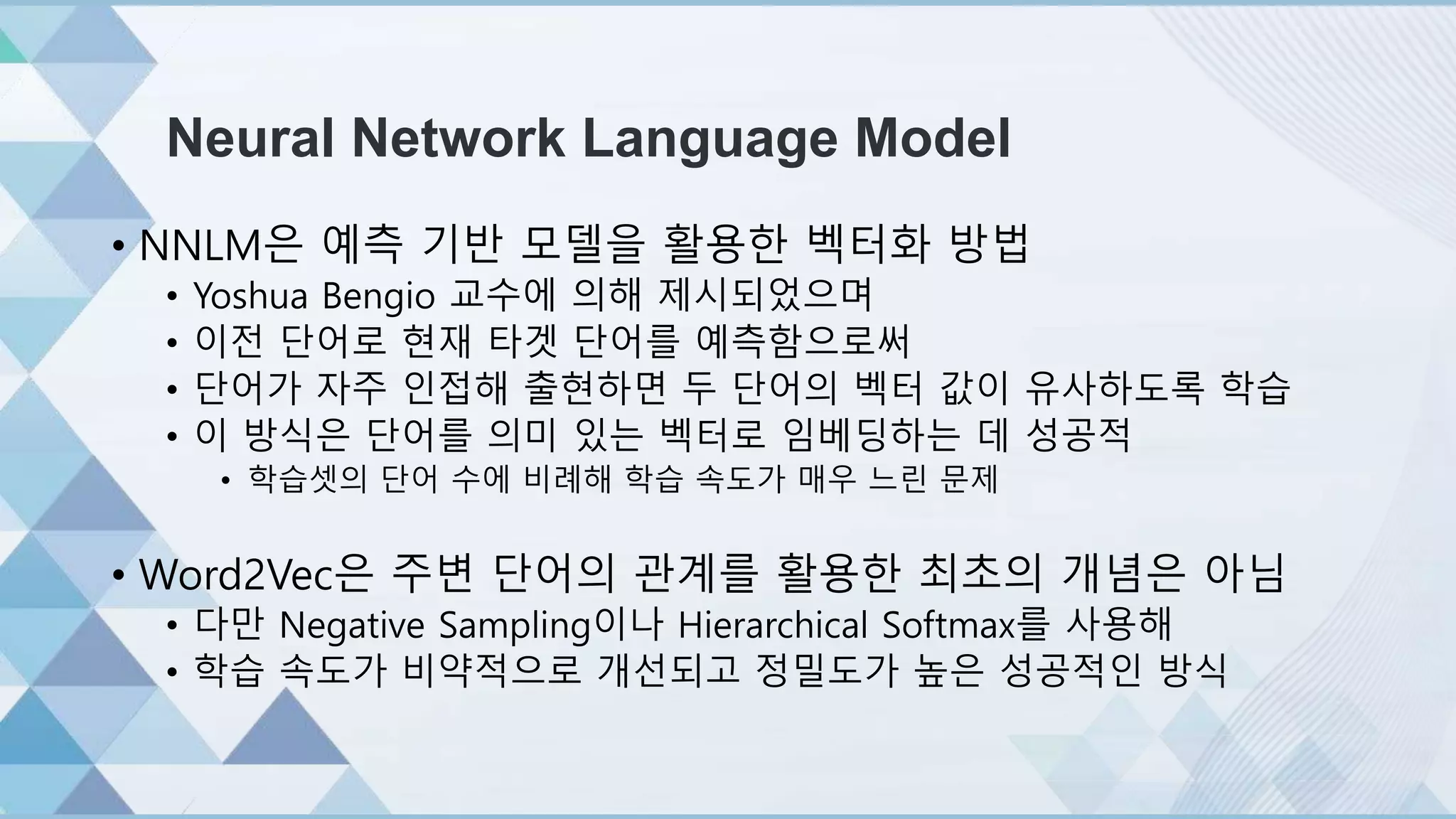 Brief hystory of NLP and Word2Vec | PPT