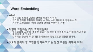 Brief hystory of NLP and Word2Vec | PPT