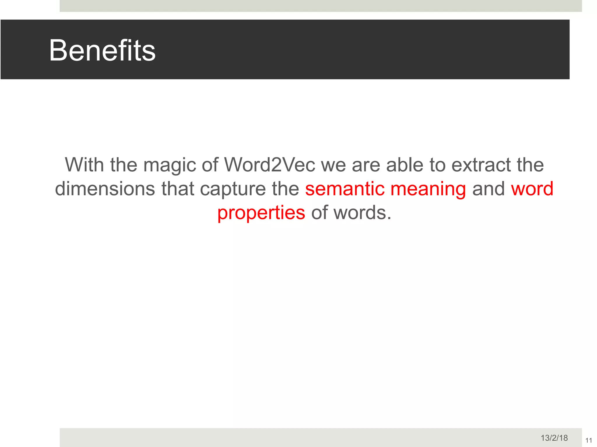 JOSA TechTalks - Word Embedding and Word2Vec Explained | PPTX