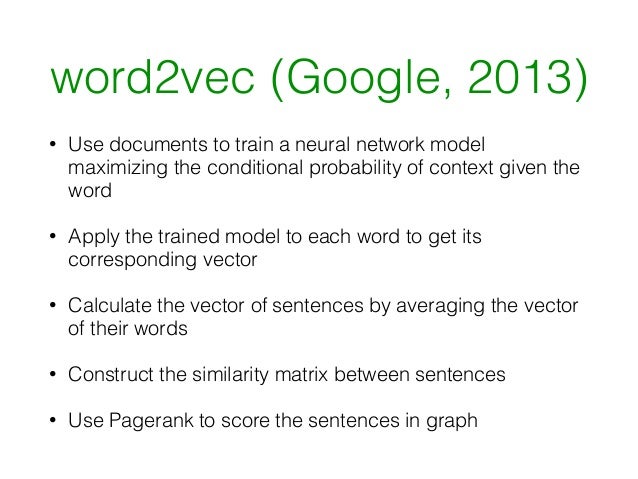 Word2vec Algorithm