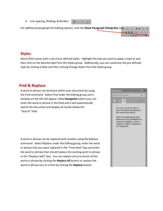 MS Word 2010 tutorial 4 | PDF | Desktop Publishing | Computer Software and Applications