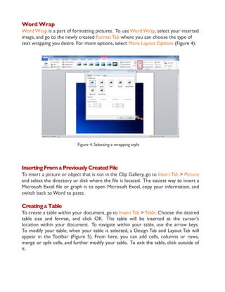 MS Word 2010 tutorial 5 | PDF