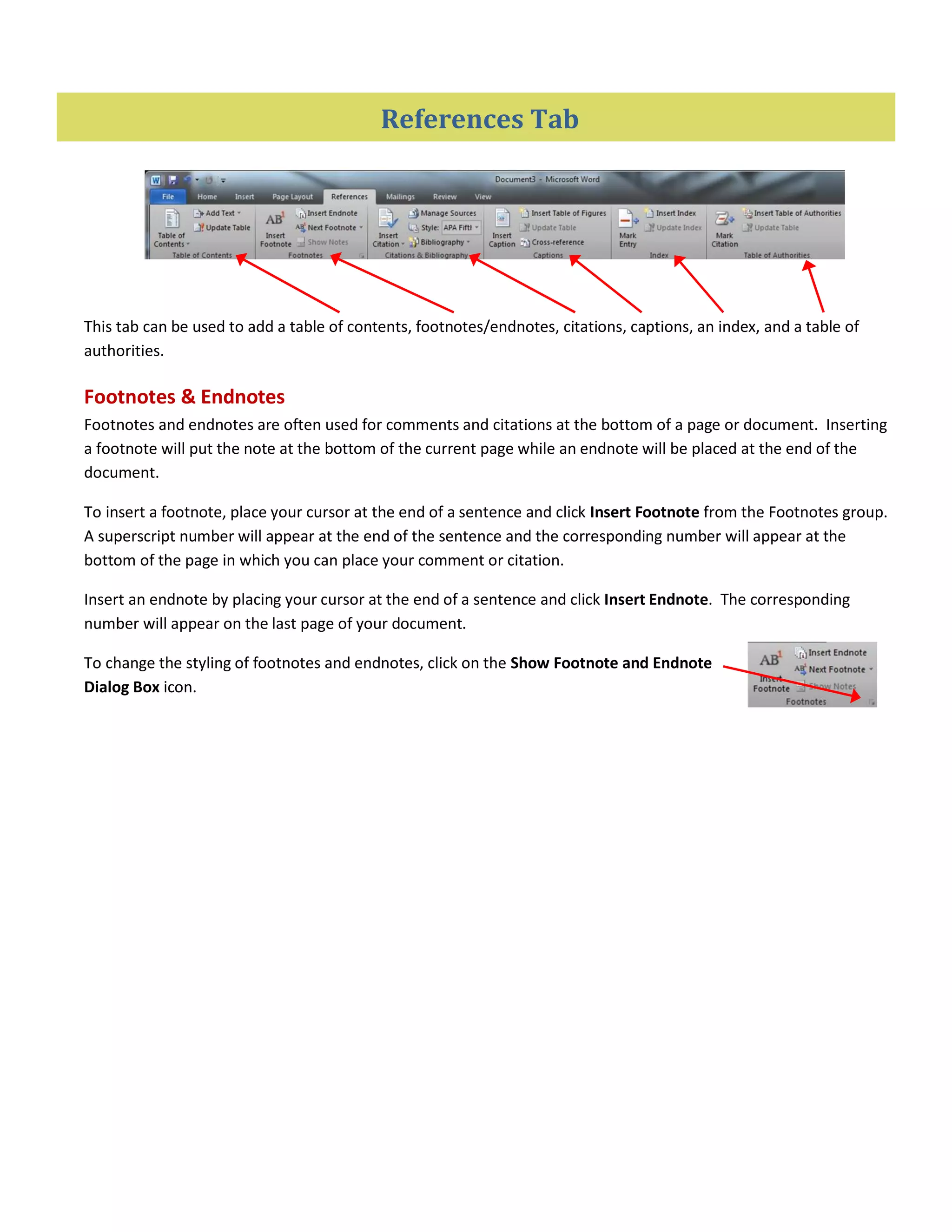 MS Word 2010 tutorial 6 | PDF
