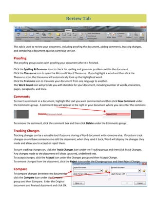 MS Word 2010 tutorial 6 | PDF