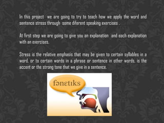 Word and sentence stress | PPTX