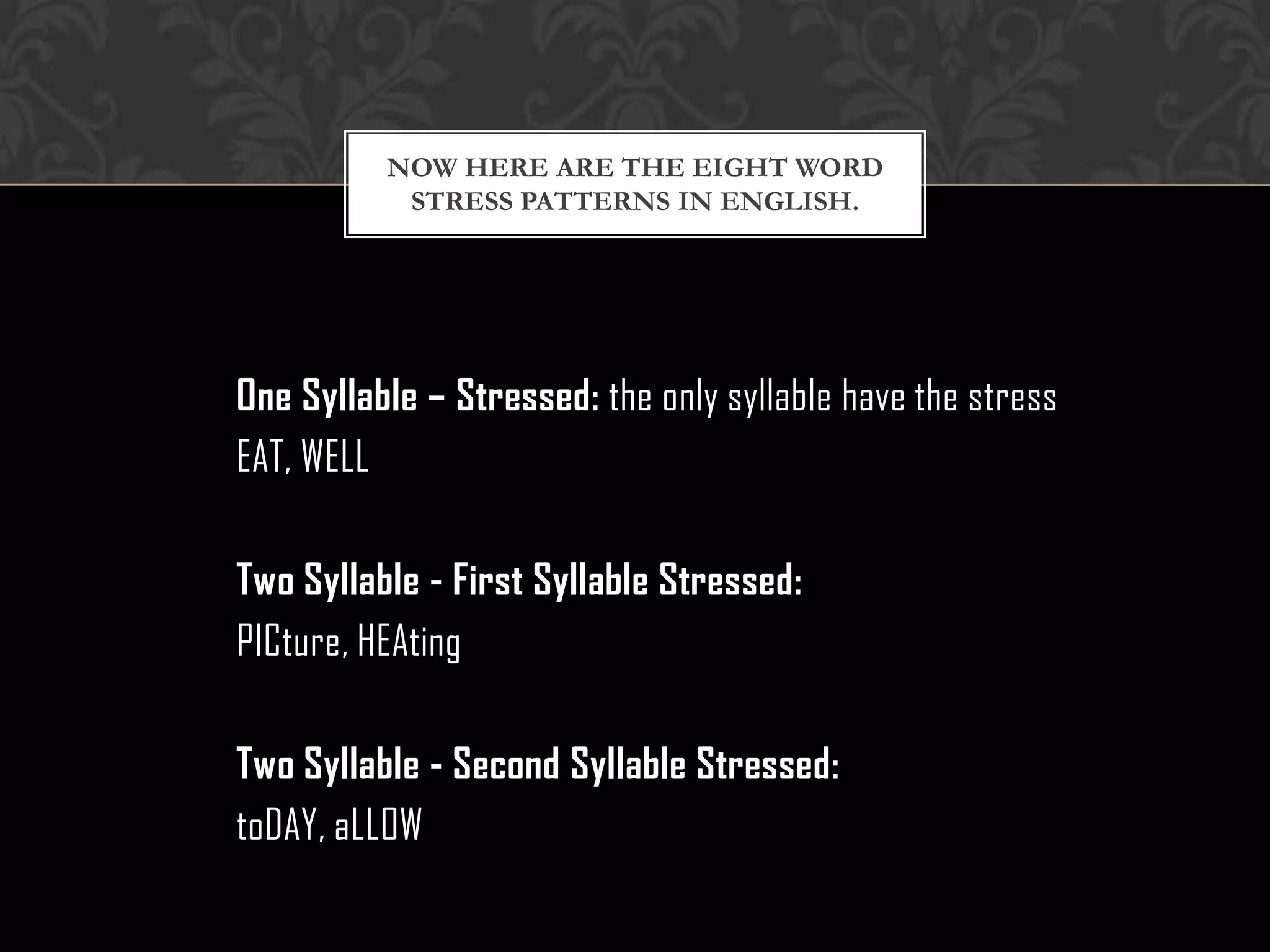 Word and sentence stress | PPTX