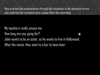 Word and sentence stress | PPTX