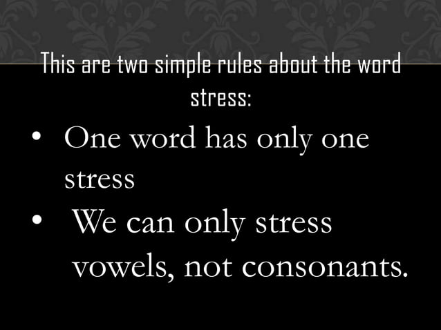 Word and sentence stress | PPT | Free Download