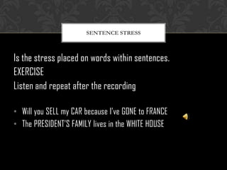 Word and sentence stress | PPTX