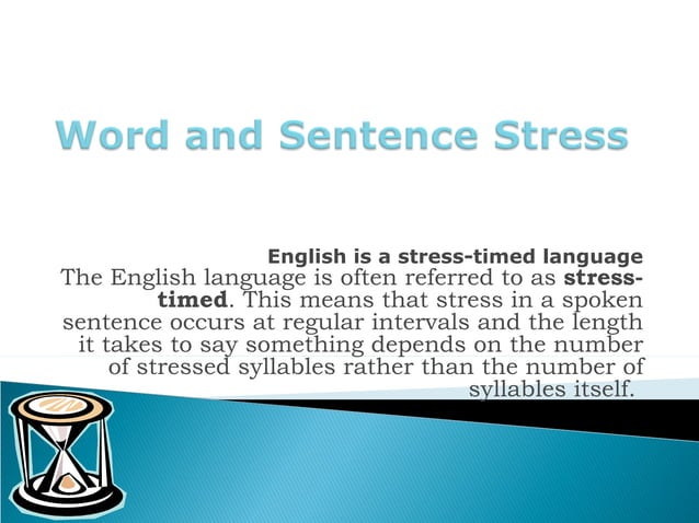 Word and sentence stress | PPT